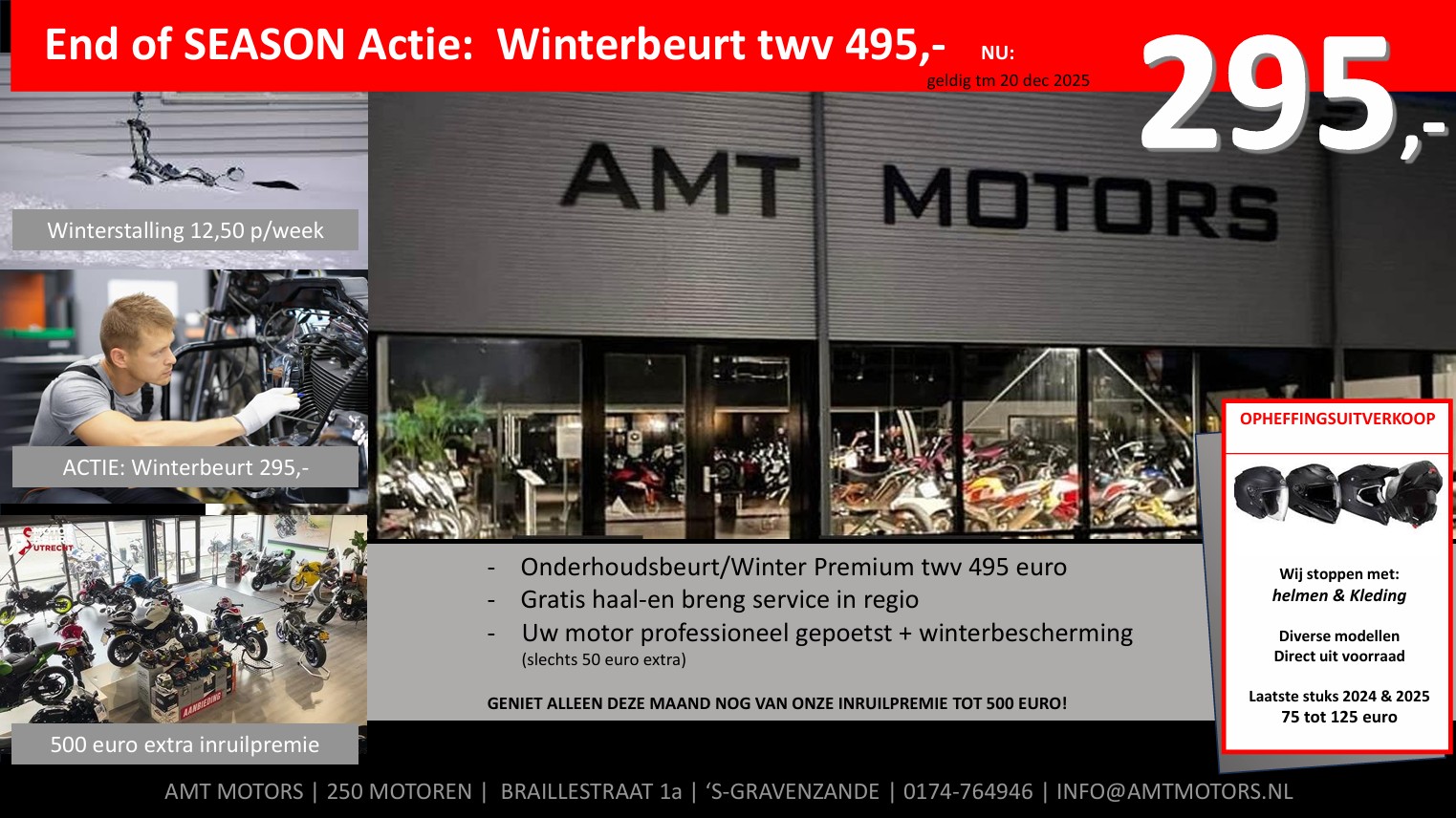 Motoren kopen bij AMT Motors - altijd 250 motoren op voorraad